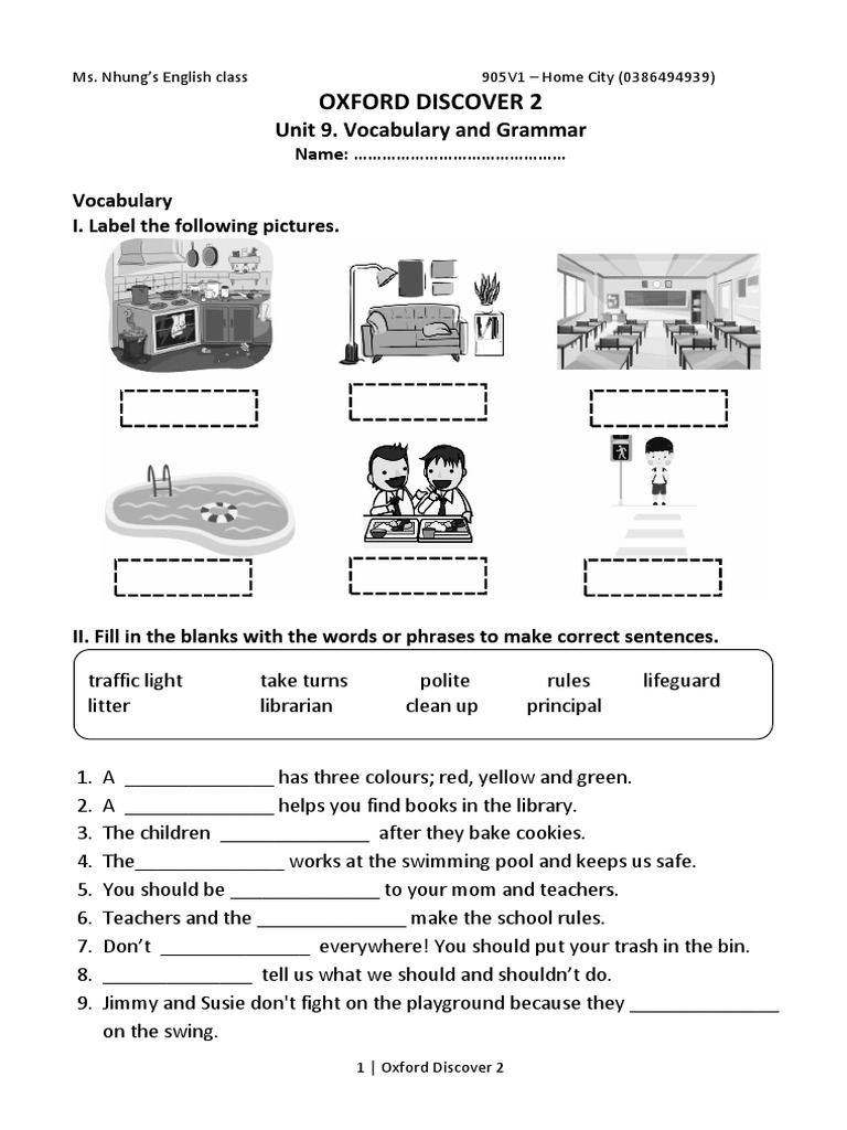 OD2 - Unit 9 Vocabulary and Grammar | PDF