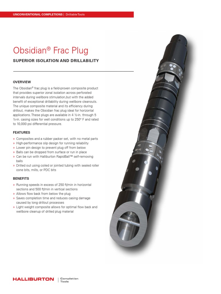 Frac Plug - Obsidian - Halliburton | PDF