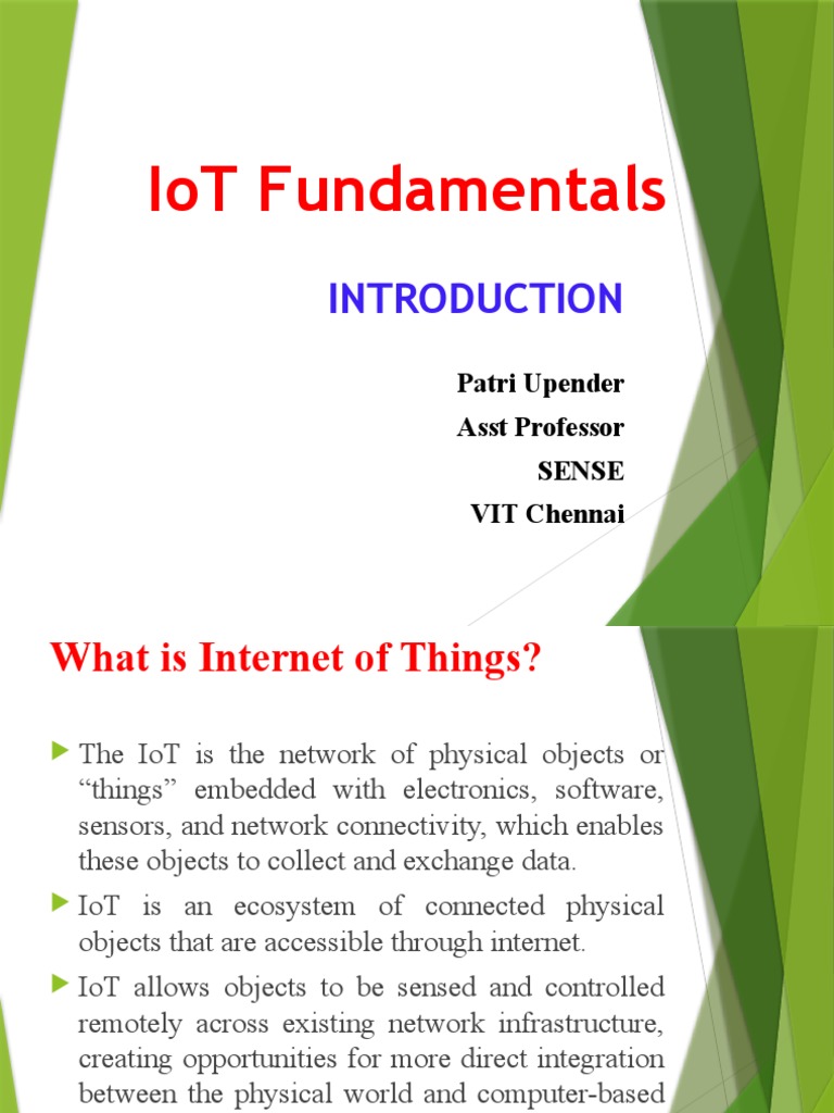 Lecture 1 Introduction To IoT | PDF | Internet Of Things | Cloud Computing