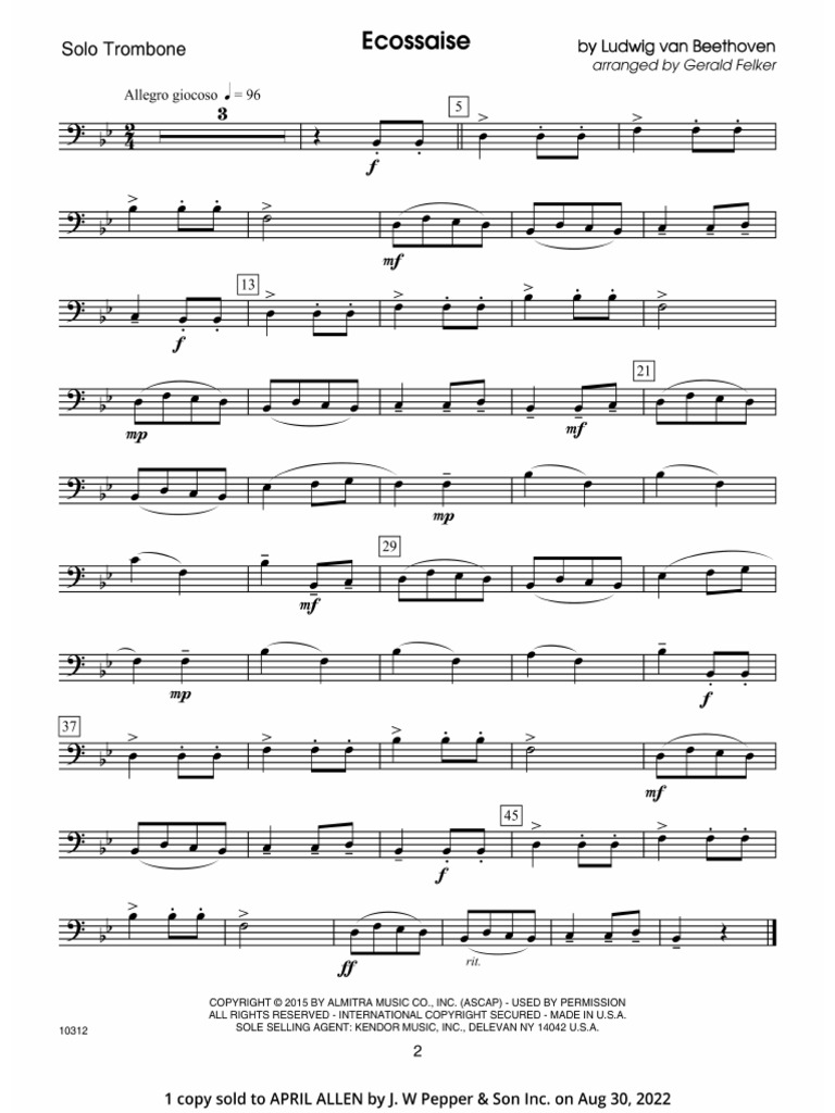 Grade 1 Solos - Trombone | PDF