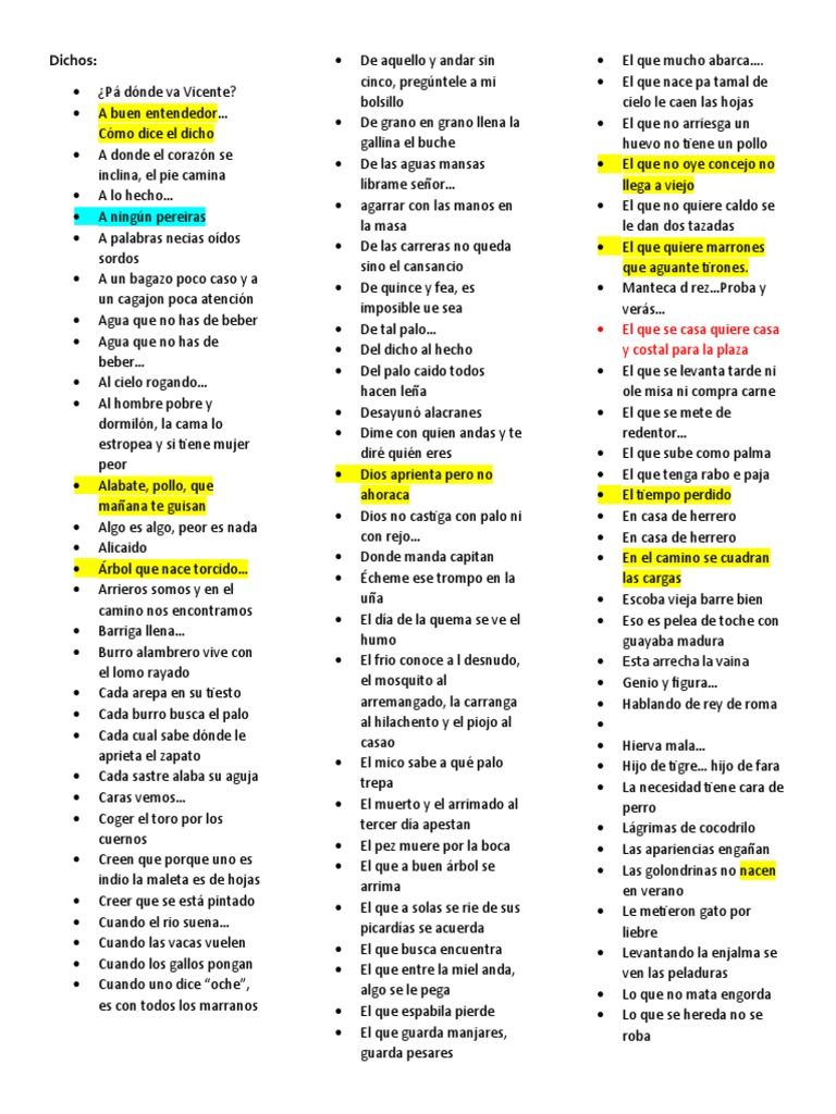 Dichos | PDF