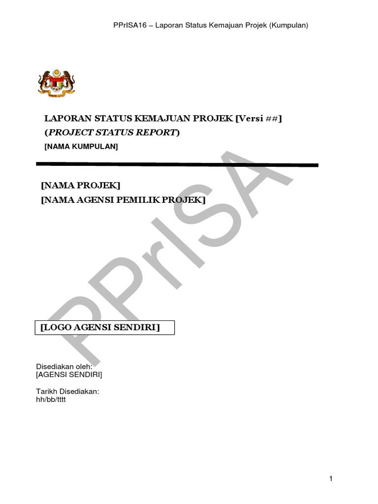 PPrISA16 - Laporan Status Projek Kumpulan | PDF