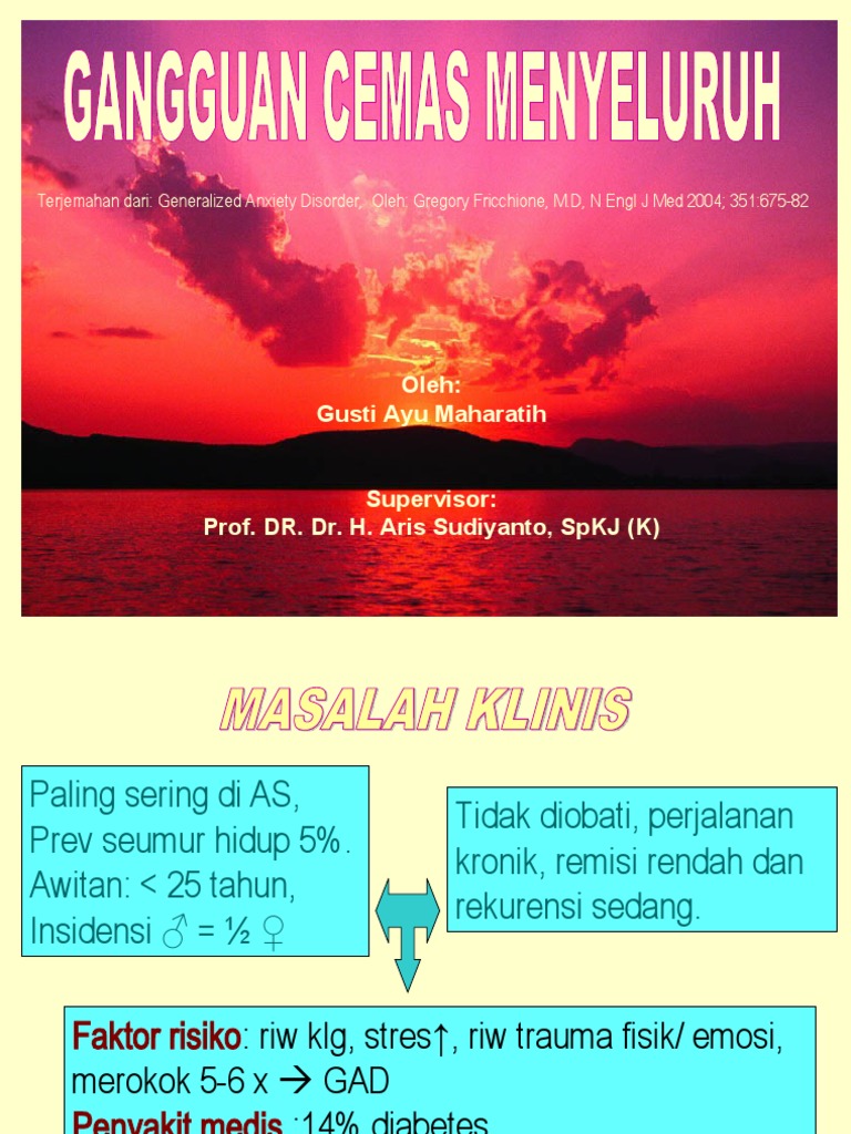 Gangguan Cemas Menyeluruh | PDF