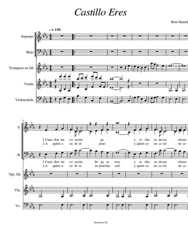 Castillo Eres-Partitura y Partes | PDF