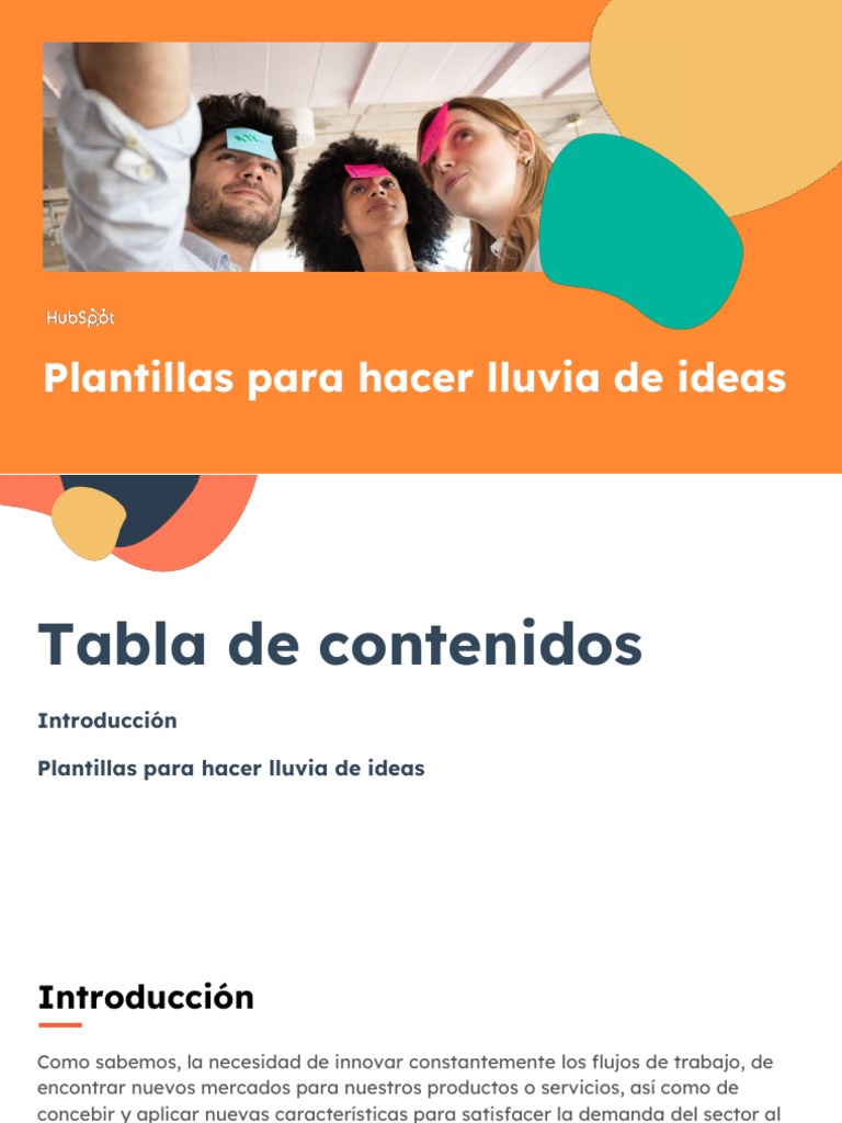 Plantillas para hacer lluvia de ideas | PDF