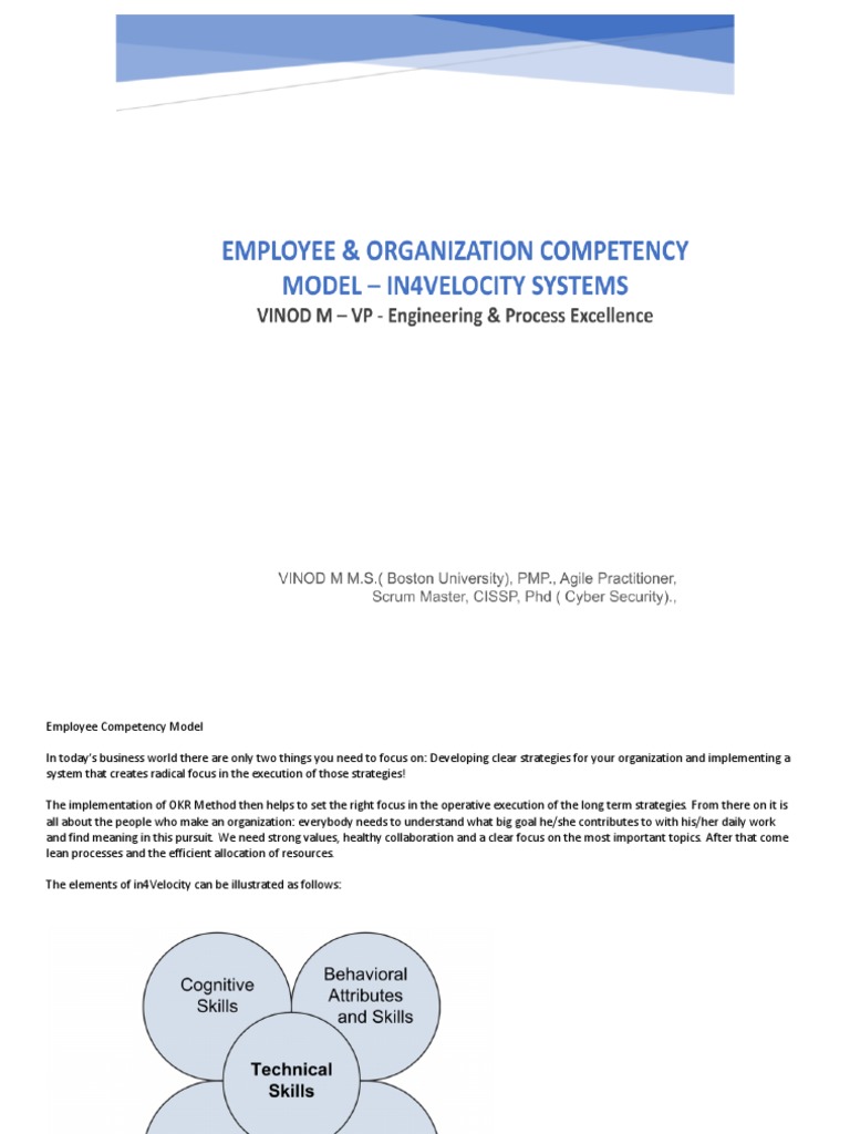 Competency Model - In4Velocity V1.0.Docx | PDF