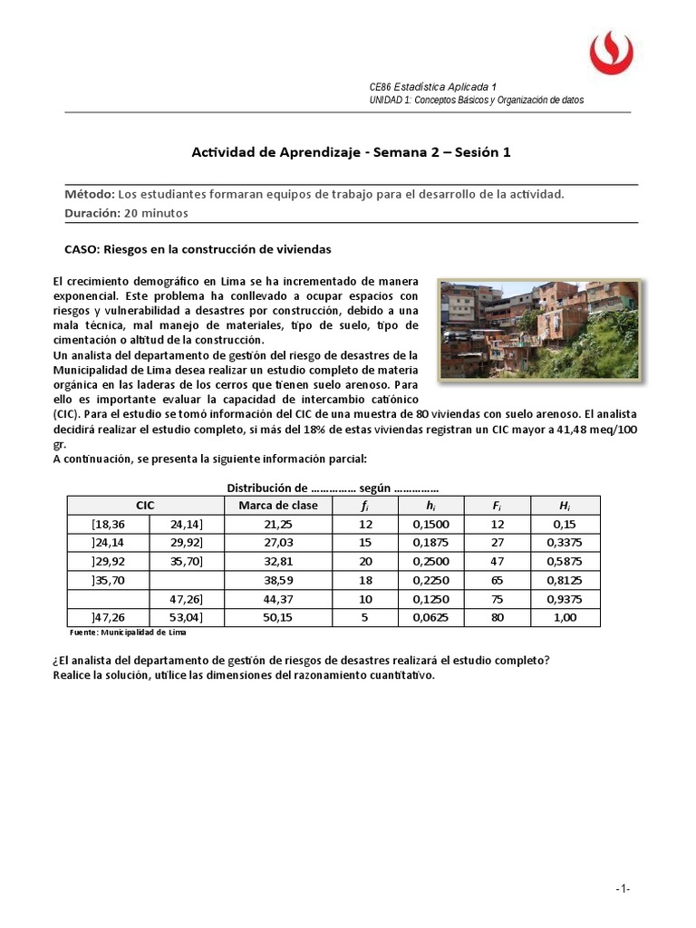 CE86 - Semana 02 - Sesión 01 - Actividad de Aprendizaje | PDF