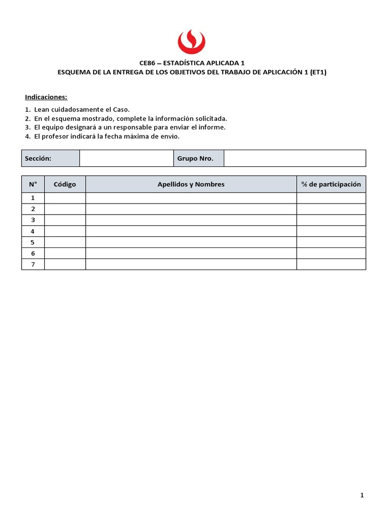 CE86 - Ficha para El Trabajo de Aplicación | PDF