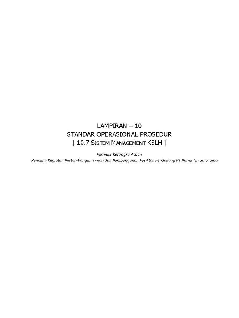 Sop PT Pari Coal | PDF
