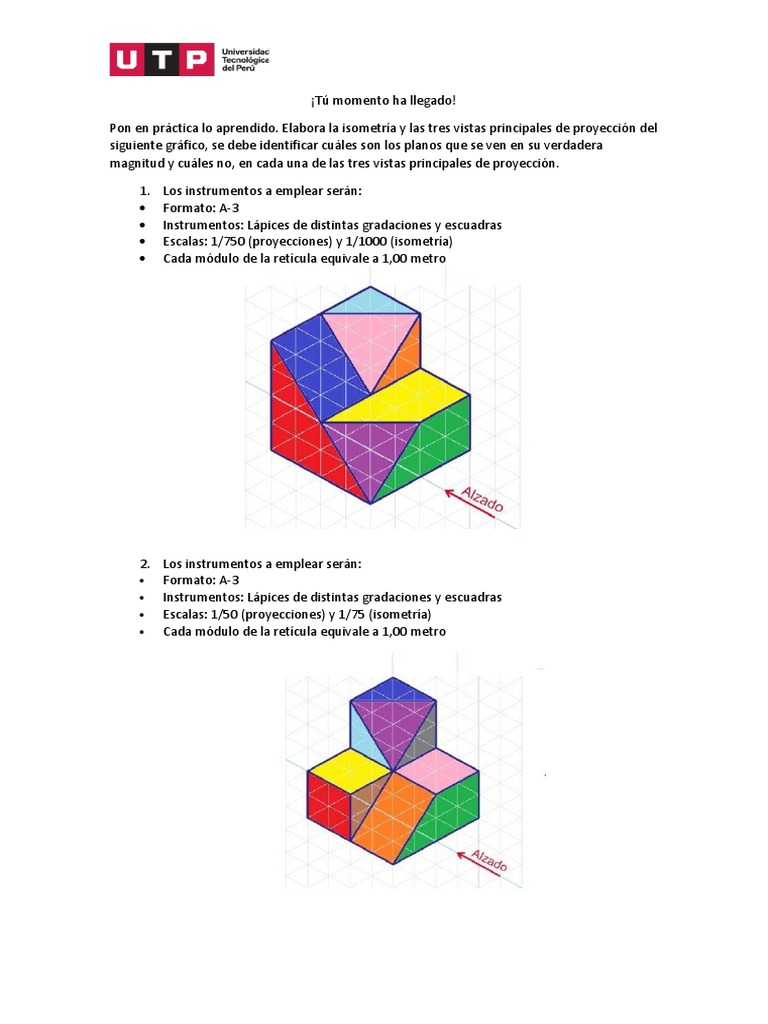 Semana 2 - Tarea - Isometria y Sus Tres Vistas | PDF | Ciencia y matemática