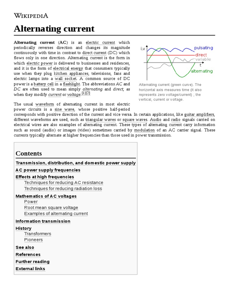Alternating Current | PDF