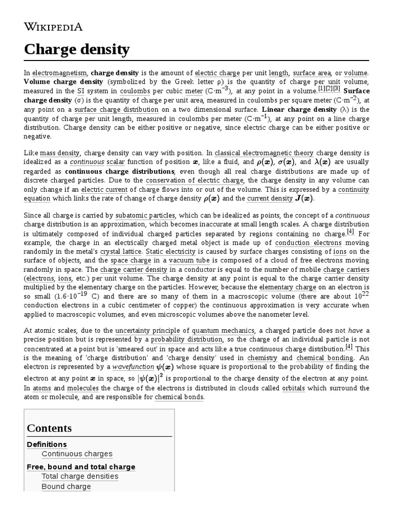 Charge Density | PDF