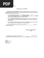 Affidavit of Consent - Electric | PDF | Affidavit | Private Law