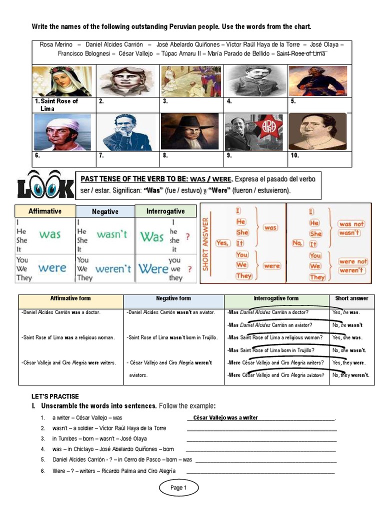 Outstanding Peruvian Figures Practice | PDF