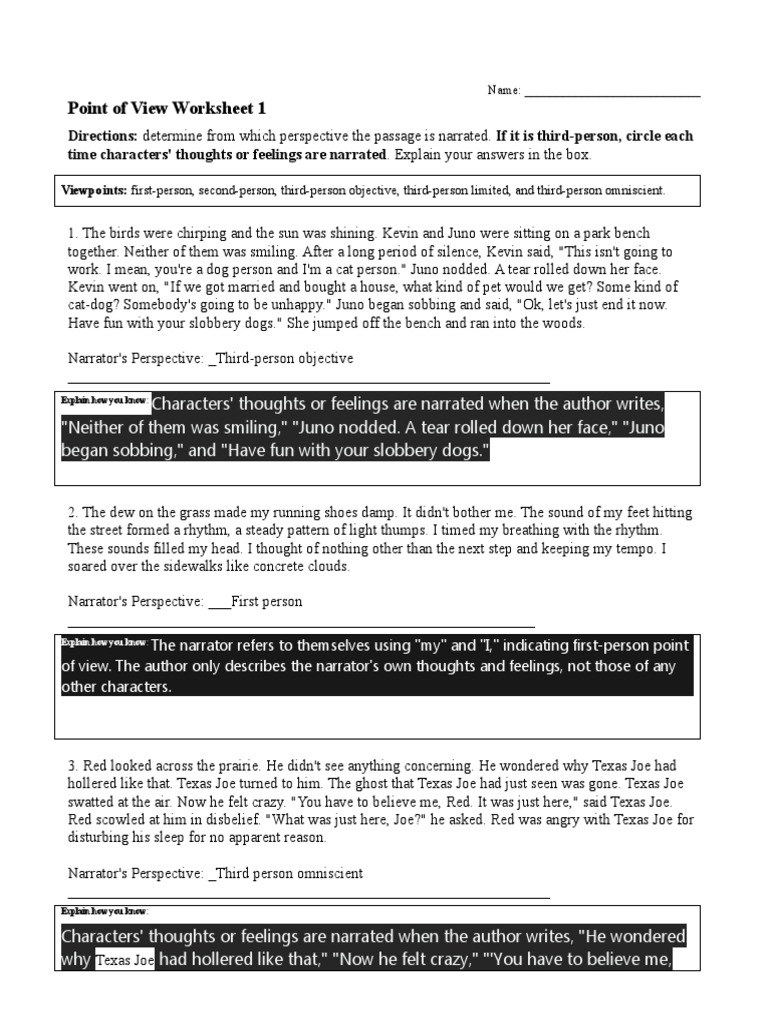 (Lesson 4) Reading - Determining Point of View | PDF | Narration