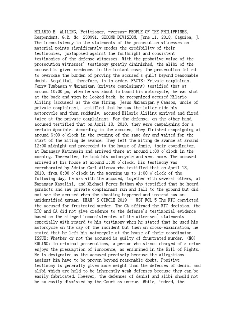 Aliling Vs Biling | PDF