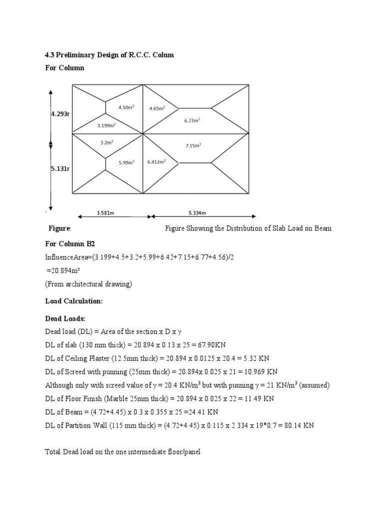 Column Preliminary Design | PDF