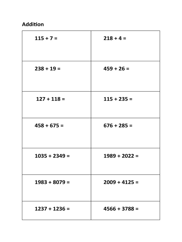 Addition PDF