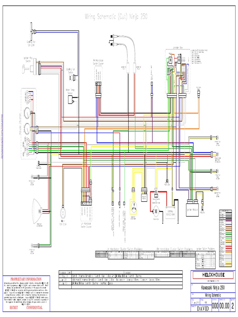 163668959 Ninja 250 Wiring Schematic Rev2 | PDF