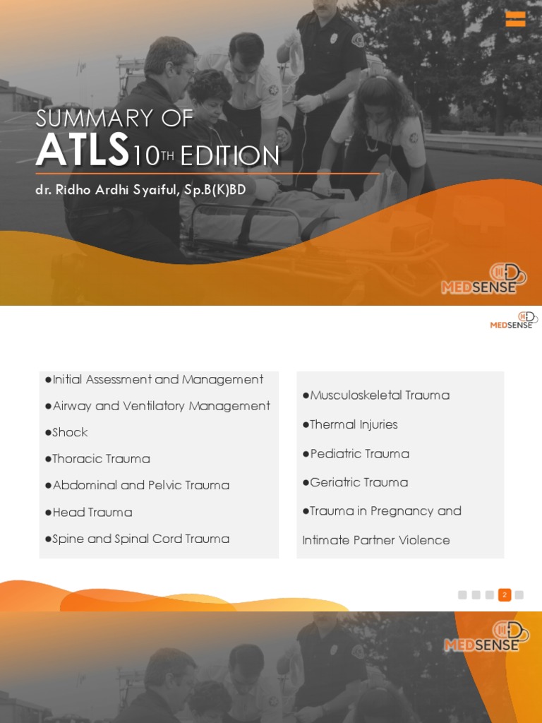 ATLS 10th Edition Overview by Dr. Ridho | PDF | Wellness | Science ...