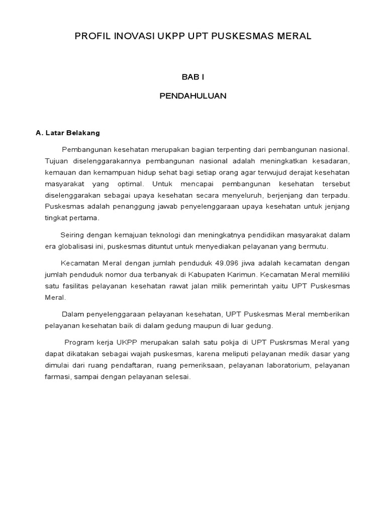 Profil Inovasi Ukpp 2 | PDF