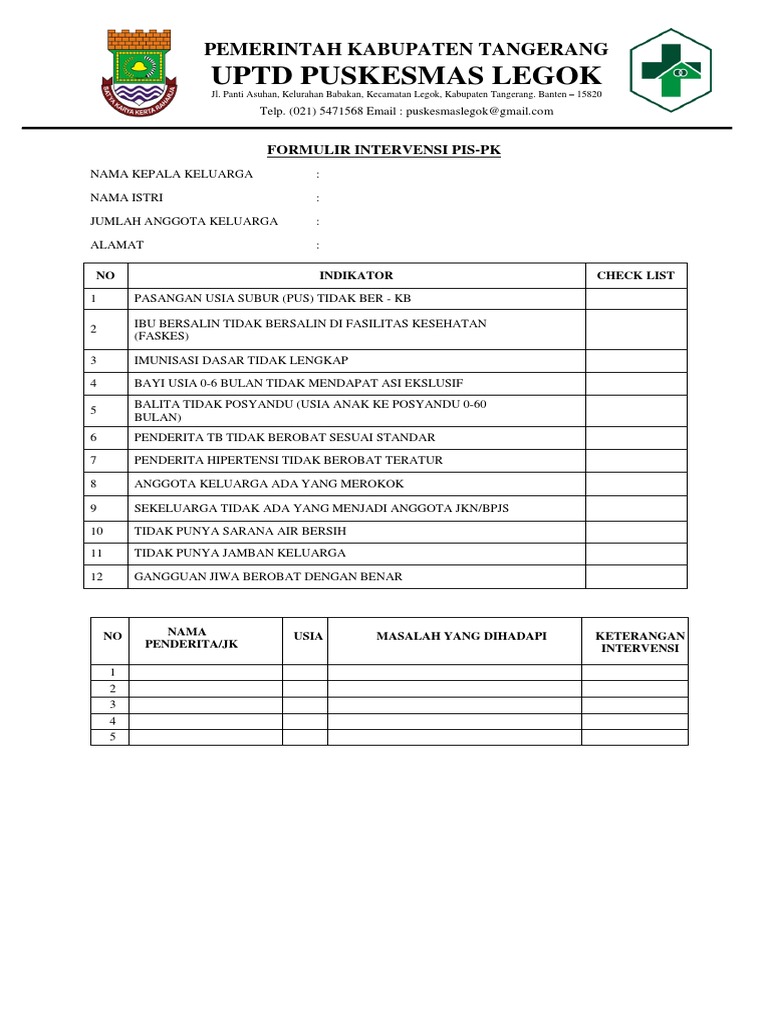 FORMULIR INTERVENSI PISpk Fix | PDF