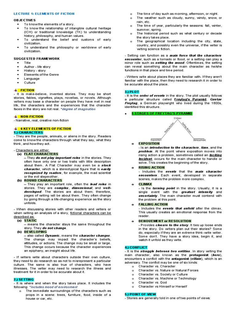 1 & 2 LECTURES - Elements.. & Framework.. | PDF | Narration | Literary Criticism