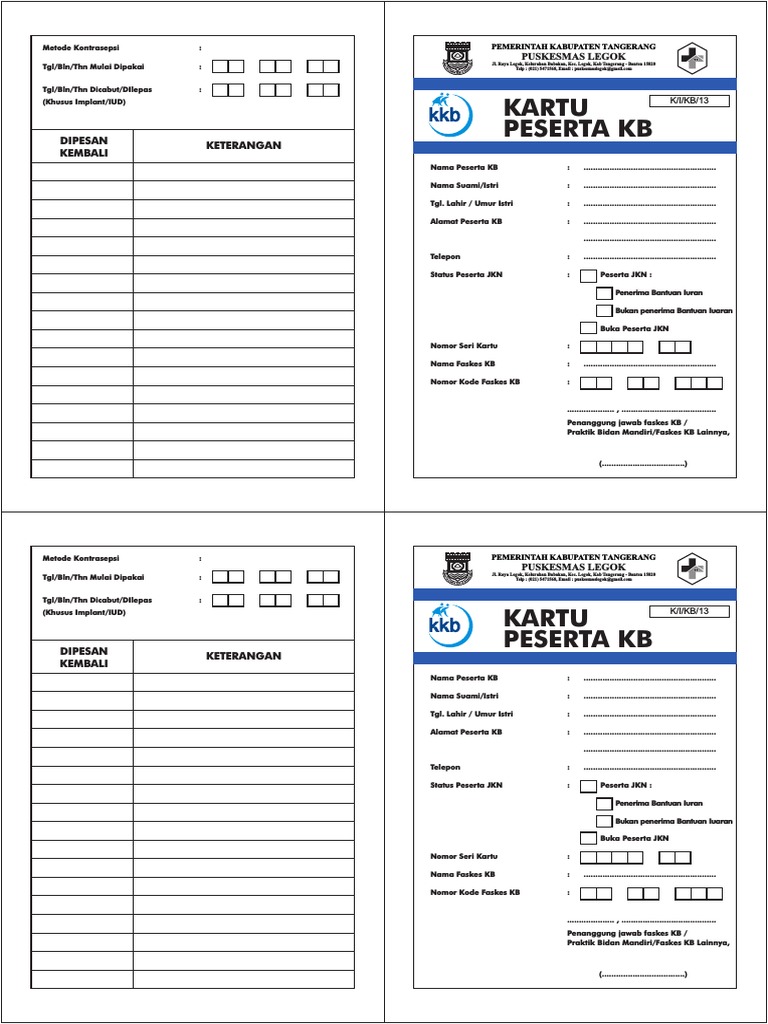 Kartu Peserta KB | PDF | Hukum