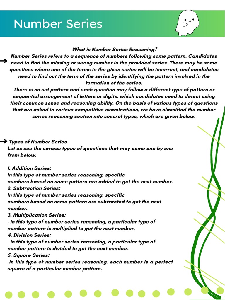Number Series | PDF | Numbers | Multiplication