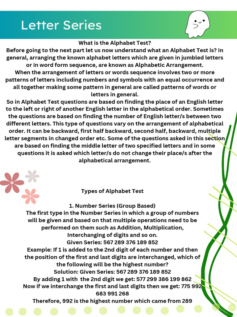 Letter Series | Download Free PDF | Numbers | Alphabet