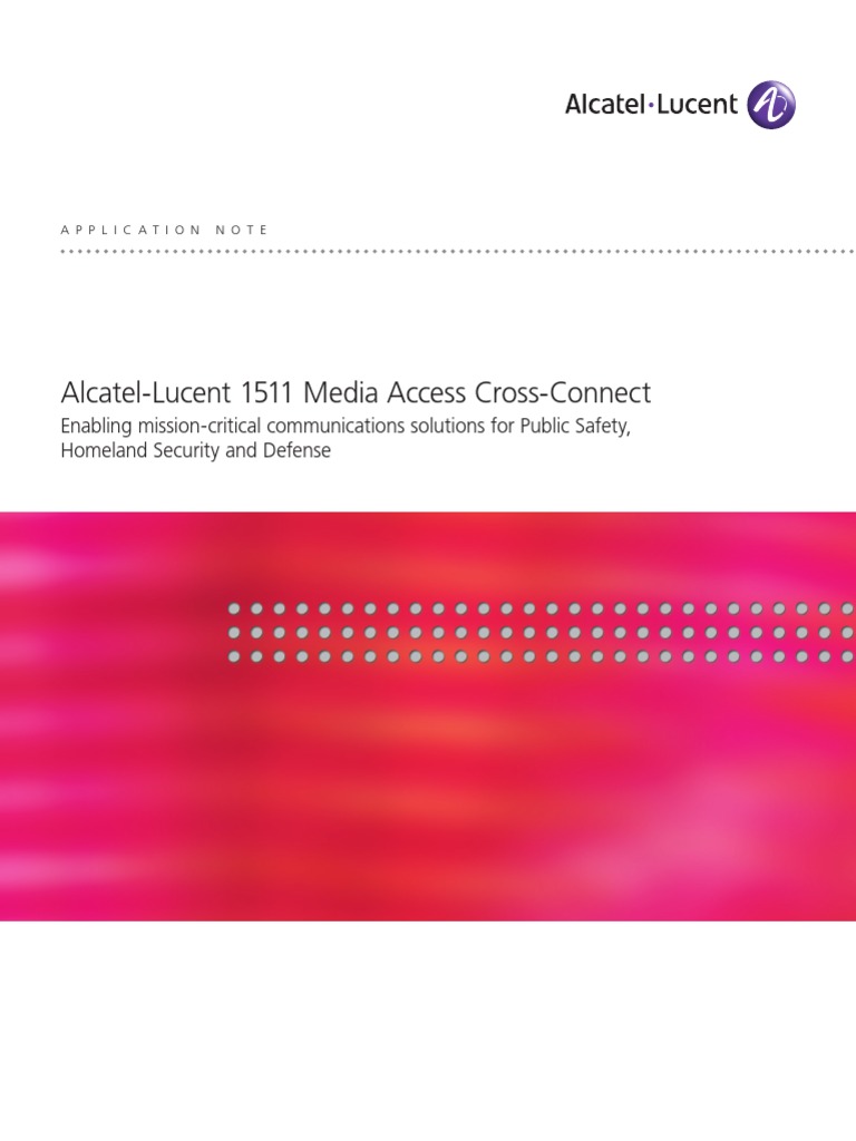 Alcatel-Lucent 1511 Media Access Cross-Connect | PDF | Computer Network ...