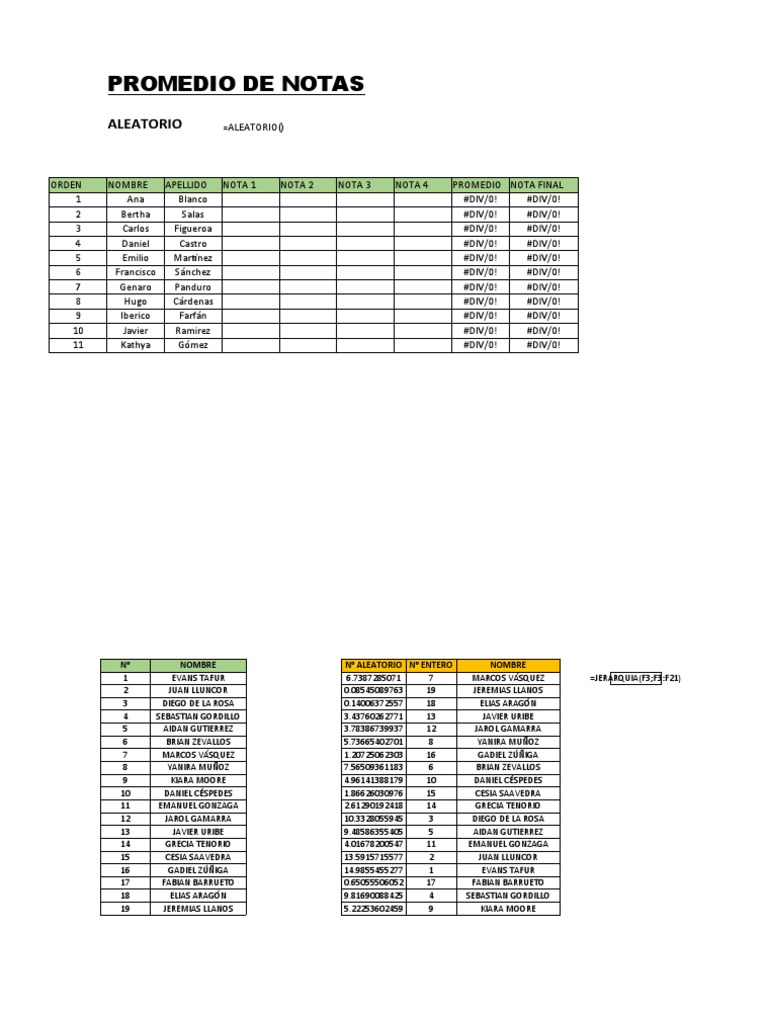Formulas Basicas Excel 3 | PDF
