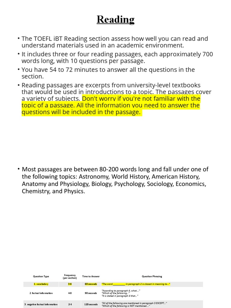 Toefl Tips To Practice | PDF