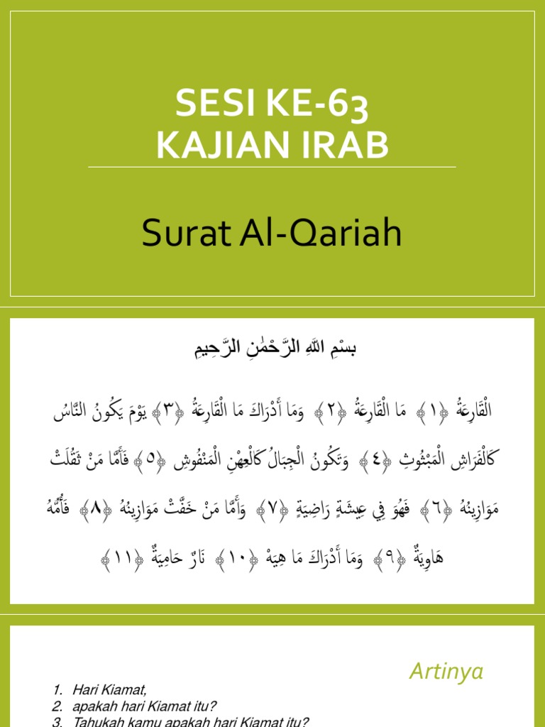 63 Irob Surat Al Qariah | PDF
