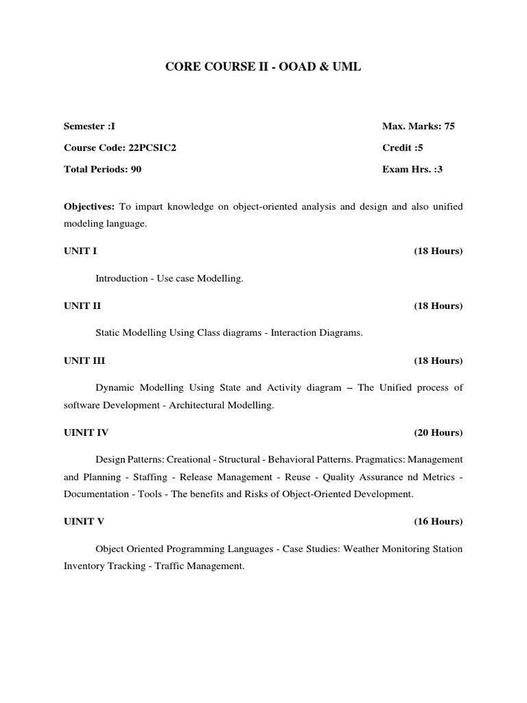 Ooad & Uml | PDF | Technology & Engineering