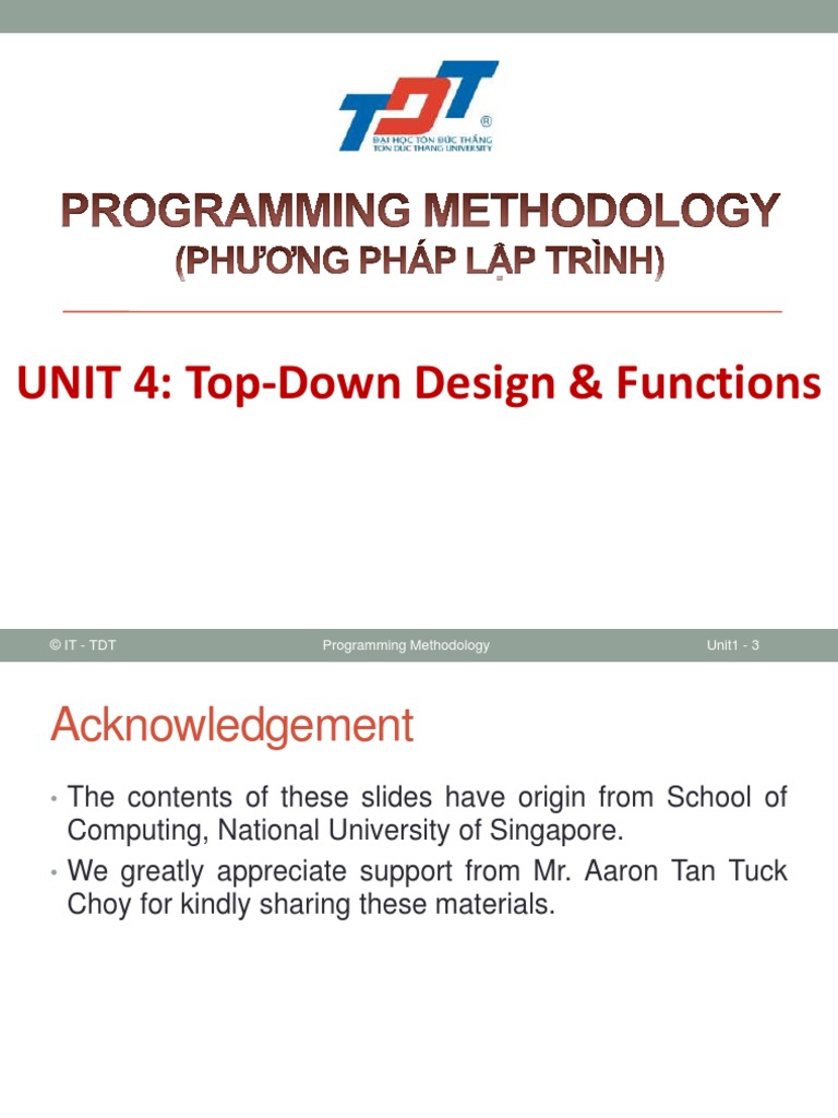 Unit4 Top Down Design and Functions | PDF