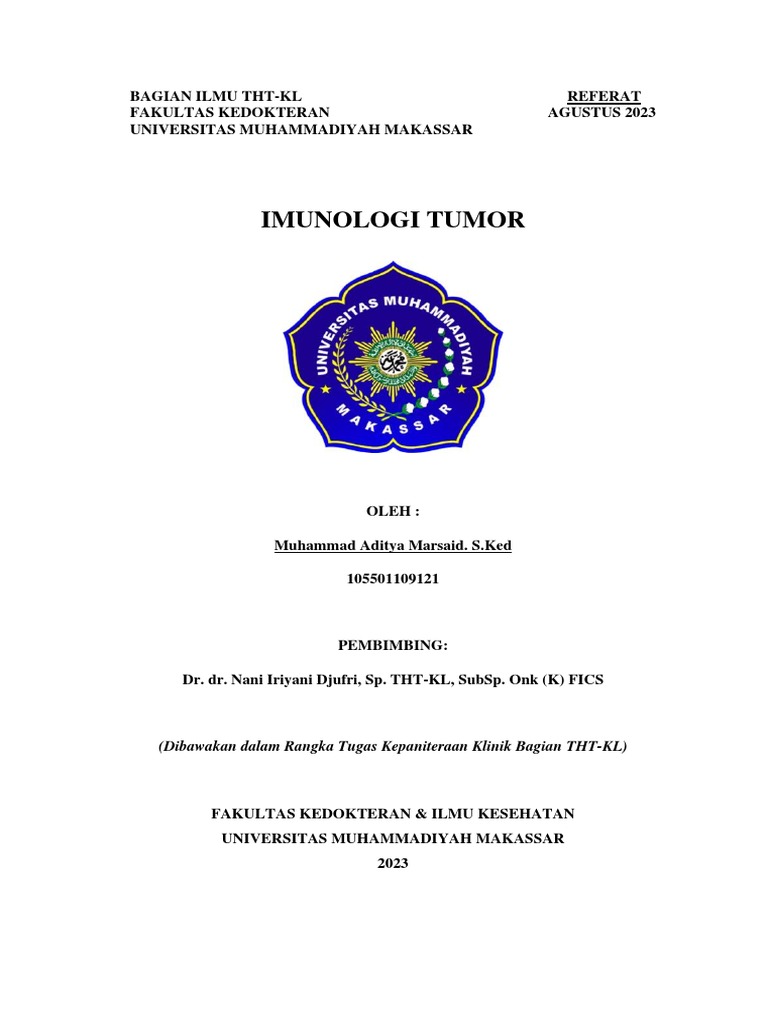 Referat Imunologi Tumor | PDF