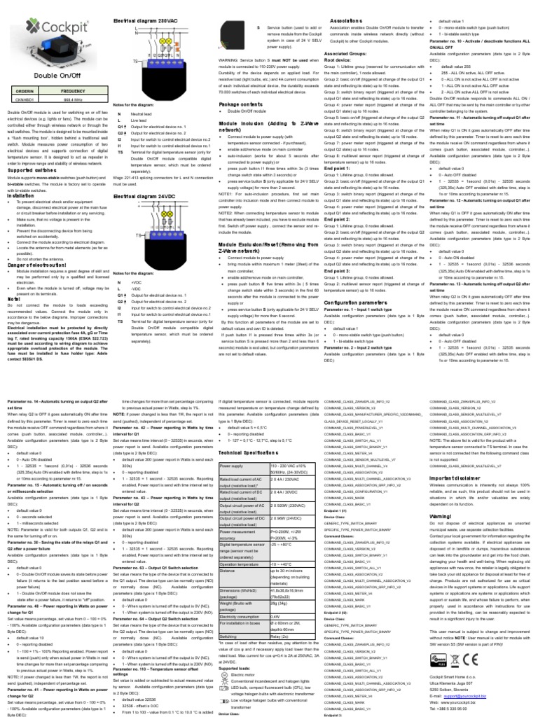 ZWave EWHBE1 English Manual Cockpit-SL - Double-On-Off-user-manual - V1 ...
