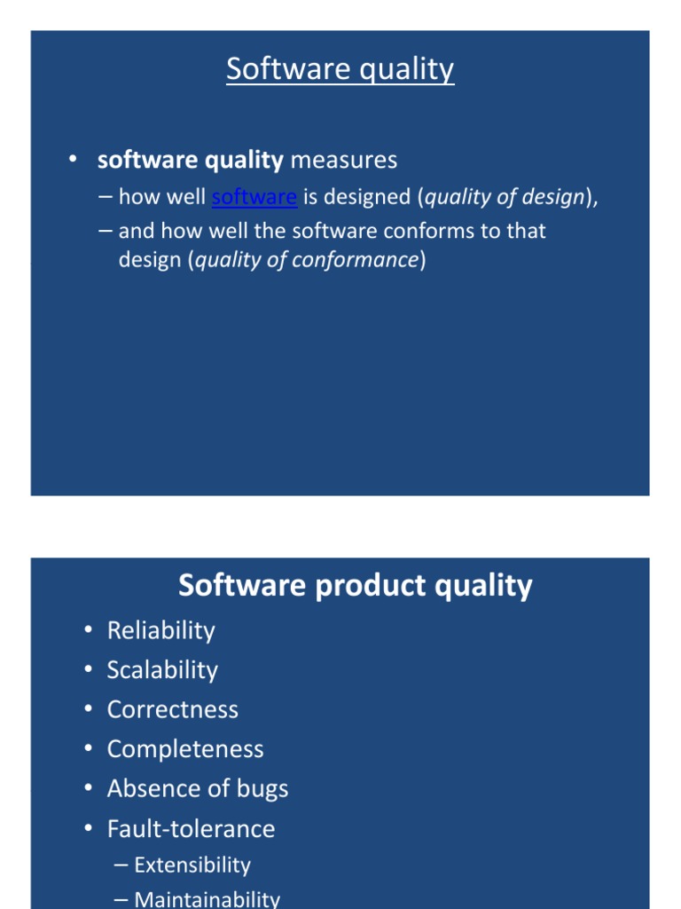 W11 Software Quality | PDF | Technology & Engineering