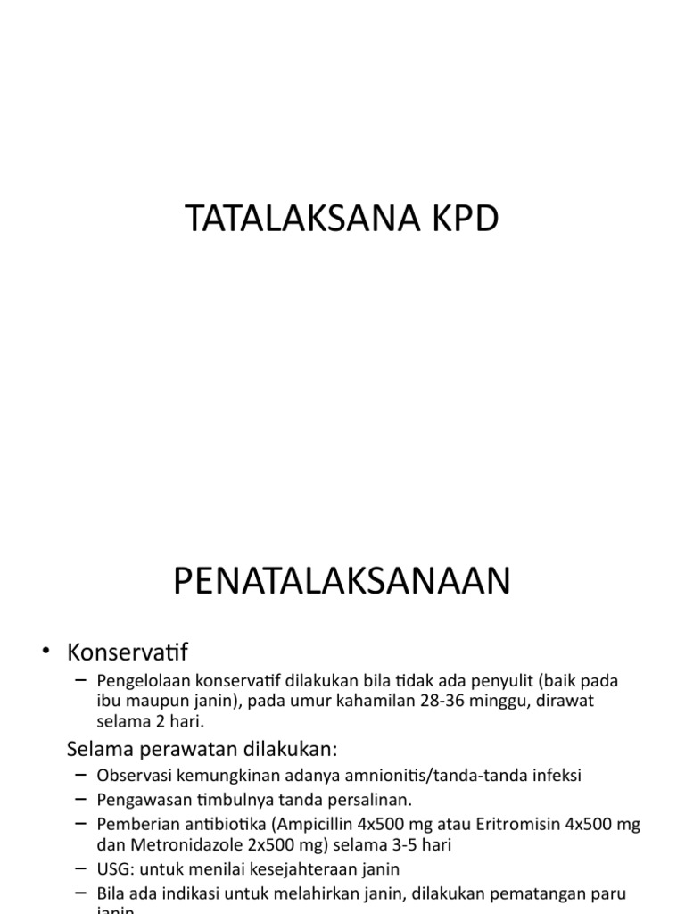 Tatalaksana KPD | PDF