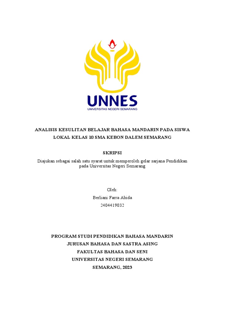 A.skripsi Berliani Farra Abida - , - New | PDF | Seni & Disiplin Bahasa