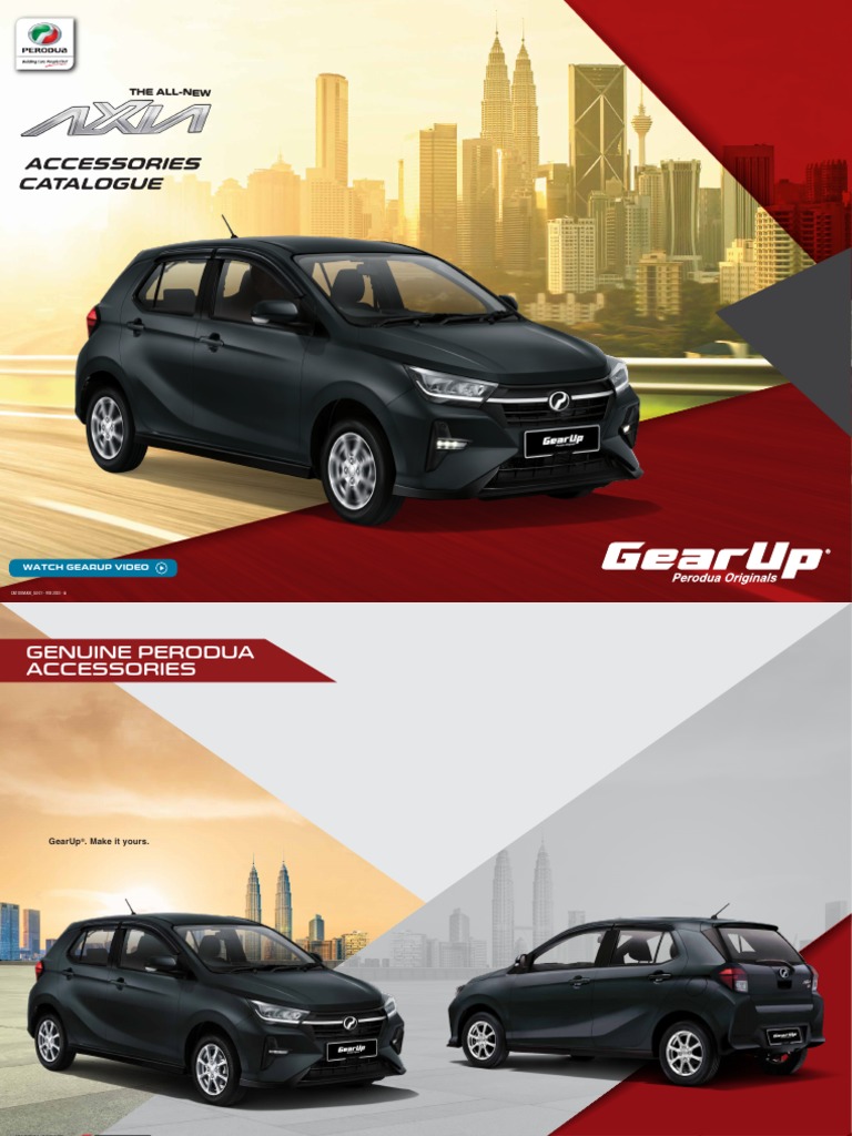 All-New Axia - GearUp Ecatalogue | PDF | Vehicles | Manufactured Goods