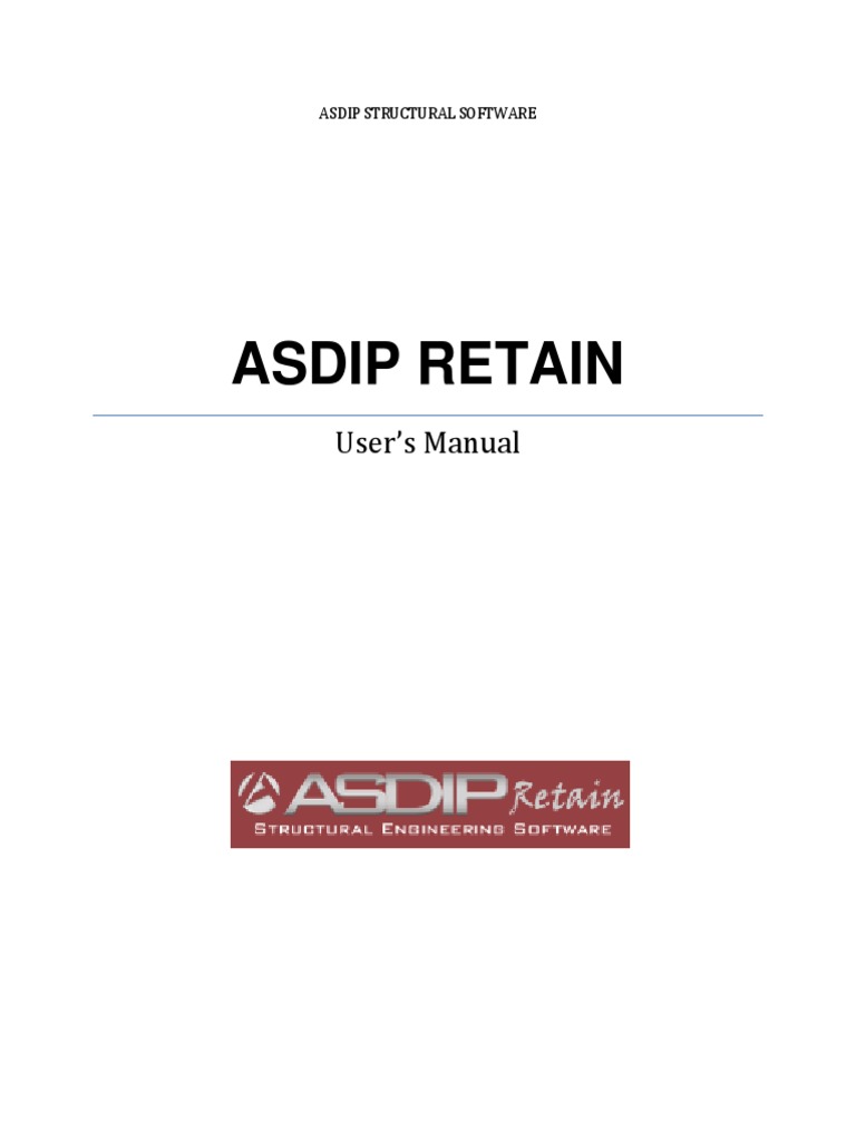 ASDIP Retain Users Manual | PDF