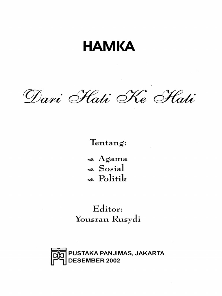 Pemikiran HAMKA: Agama & Sosial | PDF
