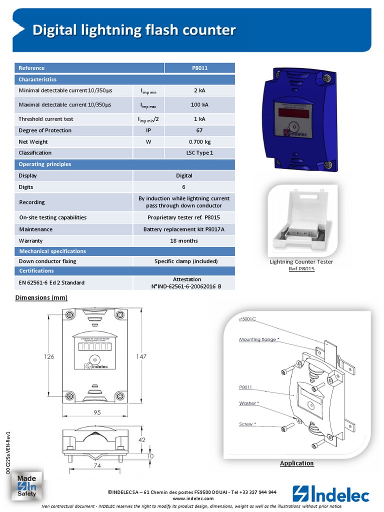 4. DS_P8011_Digital-lightning-flash-counter_Doc225a.VEN-Rev1 | PDF