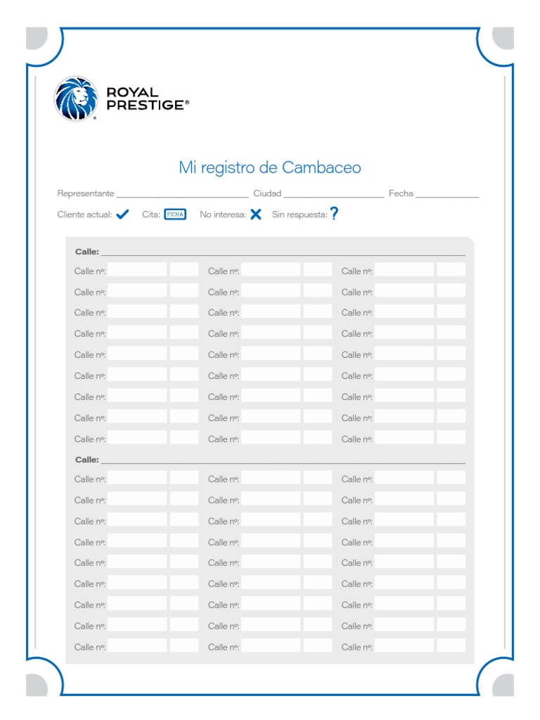 Mi Registro de Cambaceo | PDF