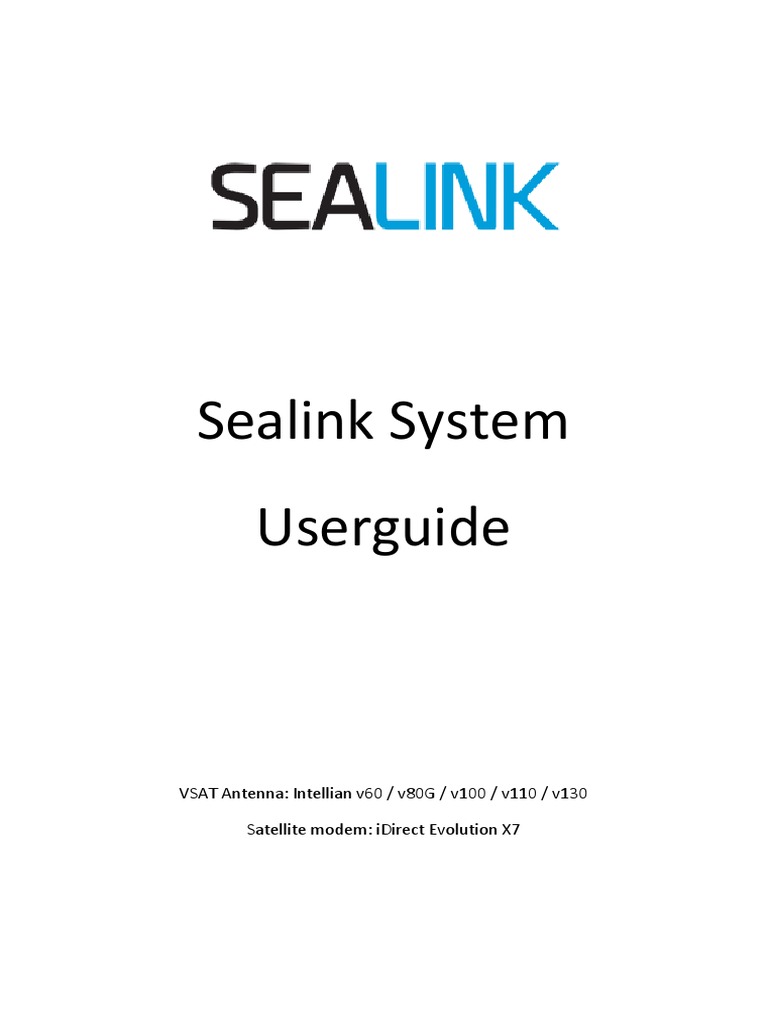 Sealink System Userguide Intellian X7 | PDF