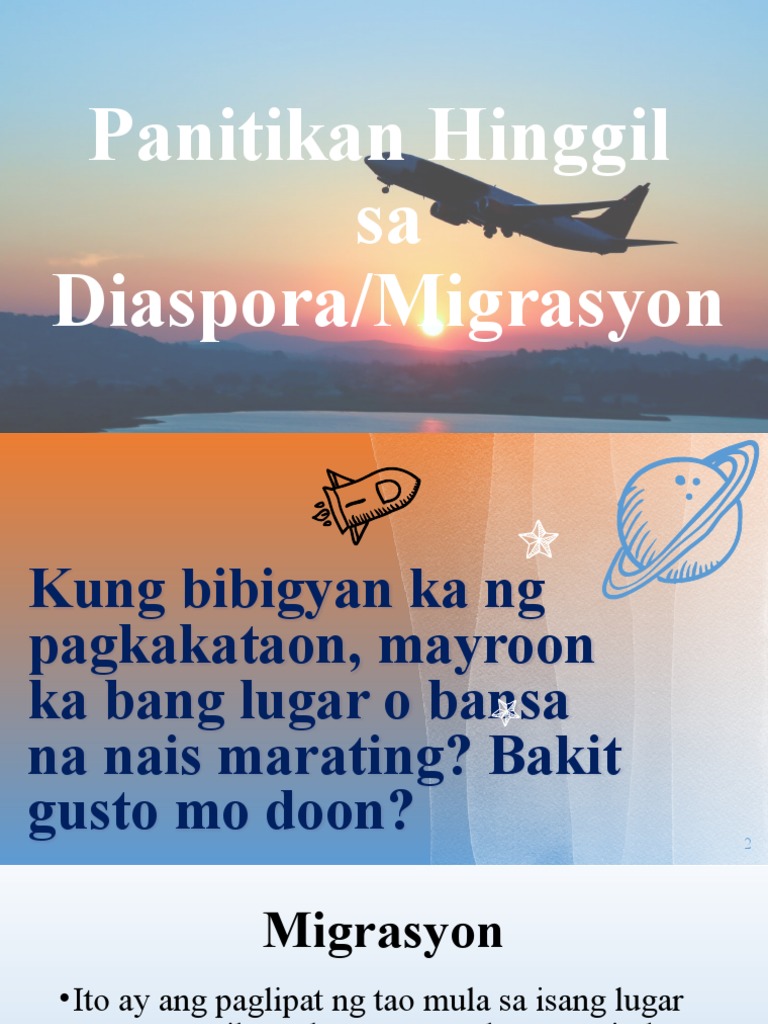 Panitikan Hinggil Sa Diaspora o Migrasyon | PDF