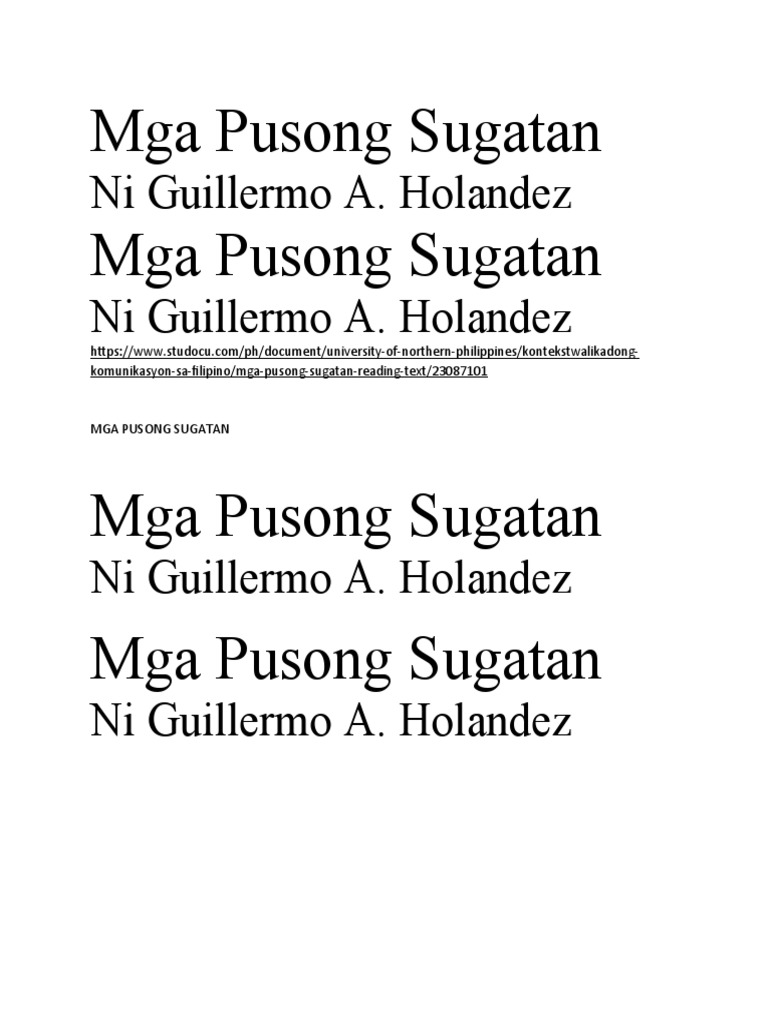 Mga Pusong Sugatan | PDF