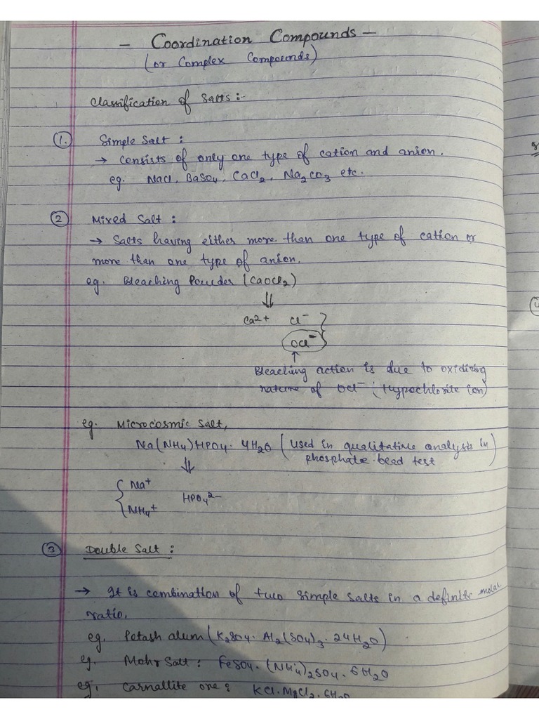 Coordination Compounds | PDF